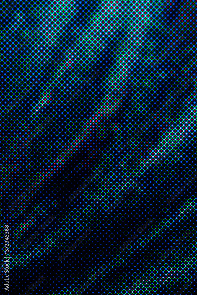 Neon colored space shapes of RGB pixels on modern LCD display Stock ...