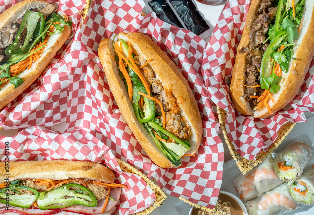 Vietnamese Bahn Mi Sandwiches Stock Photo | Adobe Stock