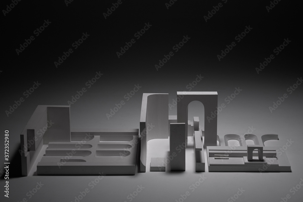 Completed architectural model demo, architect and his work Stock Photo ...