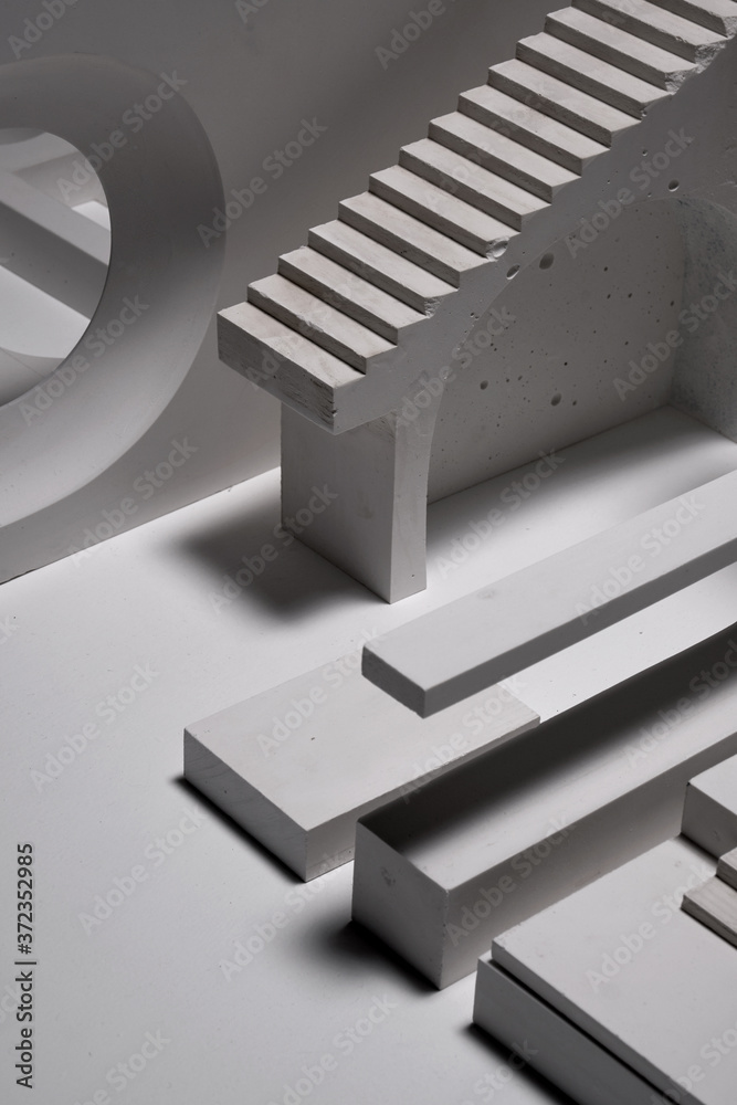 Completed architectural model demo, architect and his work Stock Photo ...