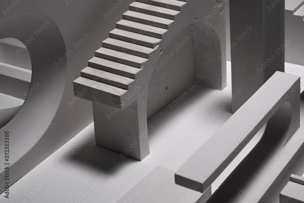 Completed architectural model demo, architect and his work Stock Photo ...