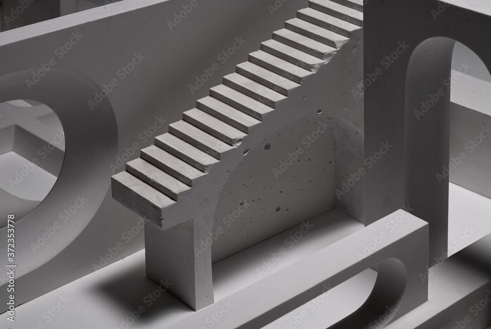 Completed architectural model demo, architect and his work Stock Photo ...