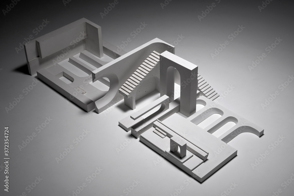 Completed architectural model demo, architect and his work Stock Photo ...