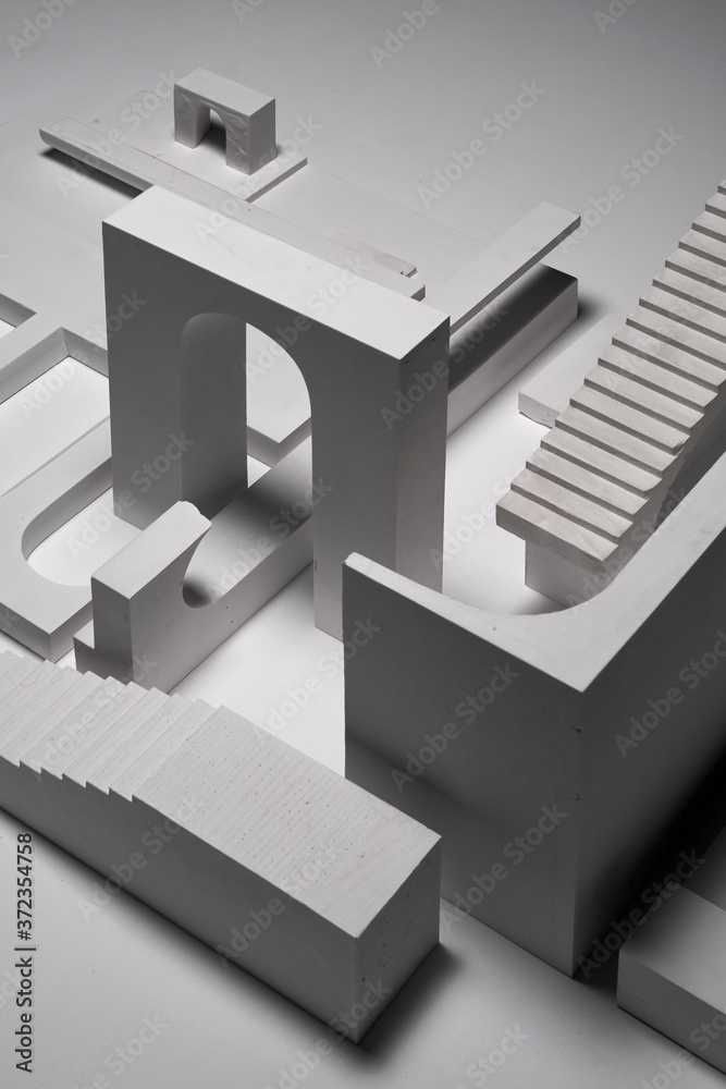 Completed architectural model demo, architect and his work Stock Photo ...