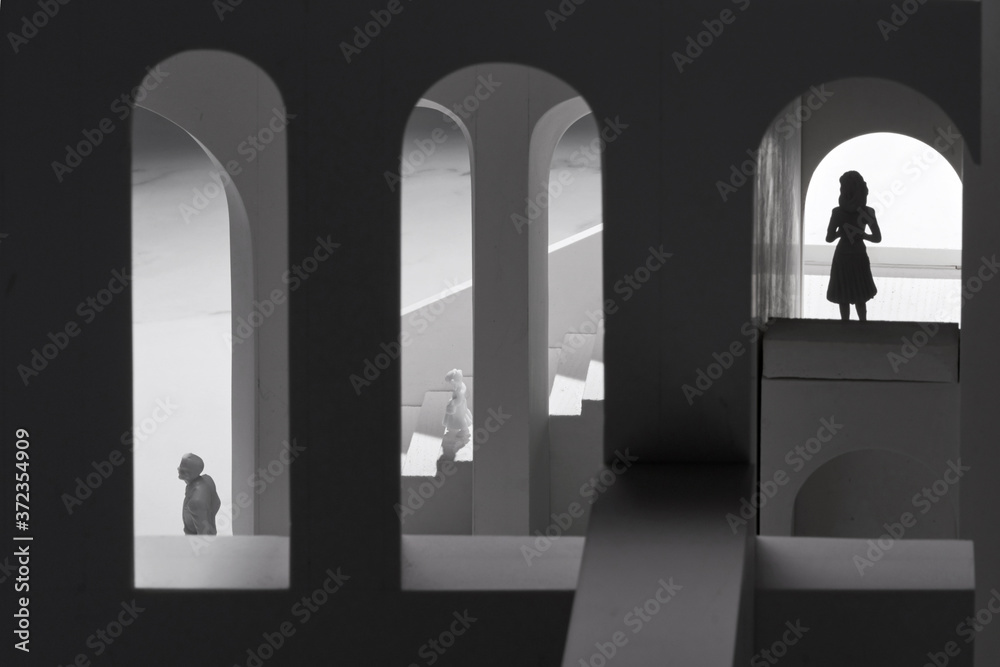 Completed architectural model demo, architect and his work Stock Photo ...