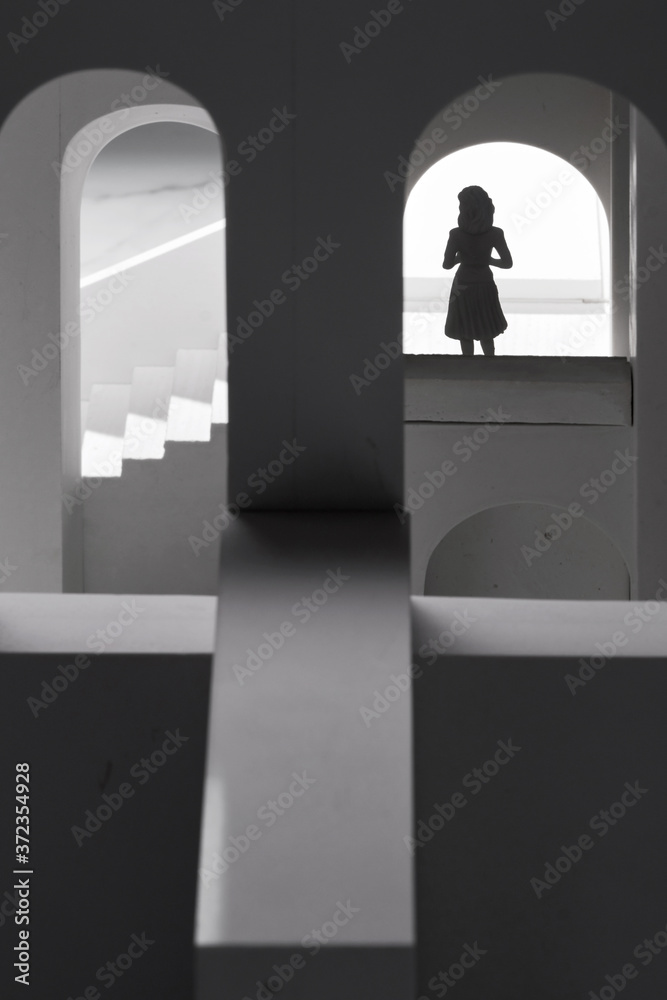 Completed architectural model demo, architect and his work Stock Photo ...