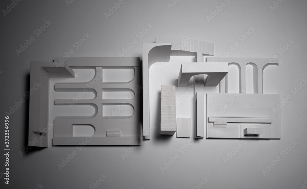 Completed architectural model demo, architect and his work Stock Photo ...