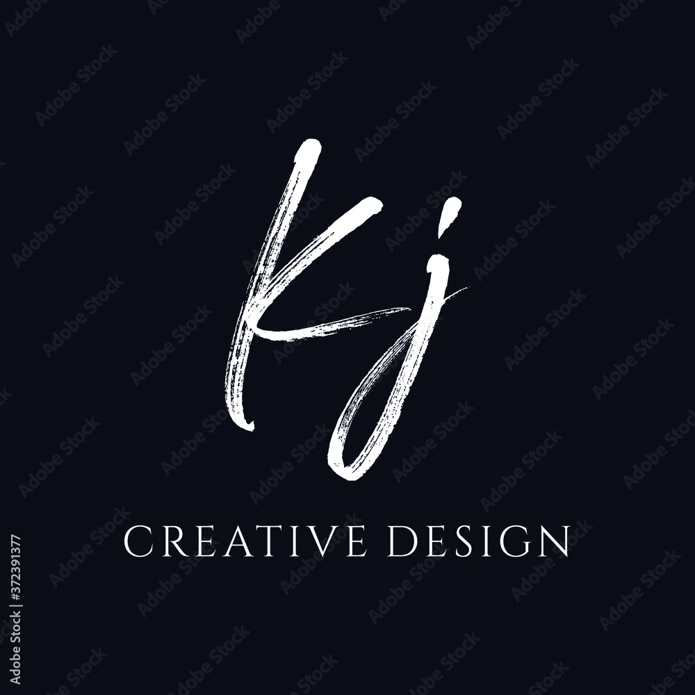 Letter KJ luxury monogram logo design Stock Vector | Adobe Stock