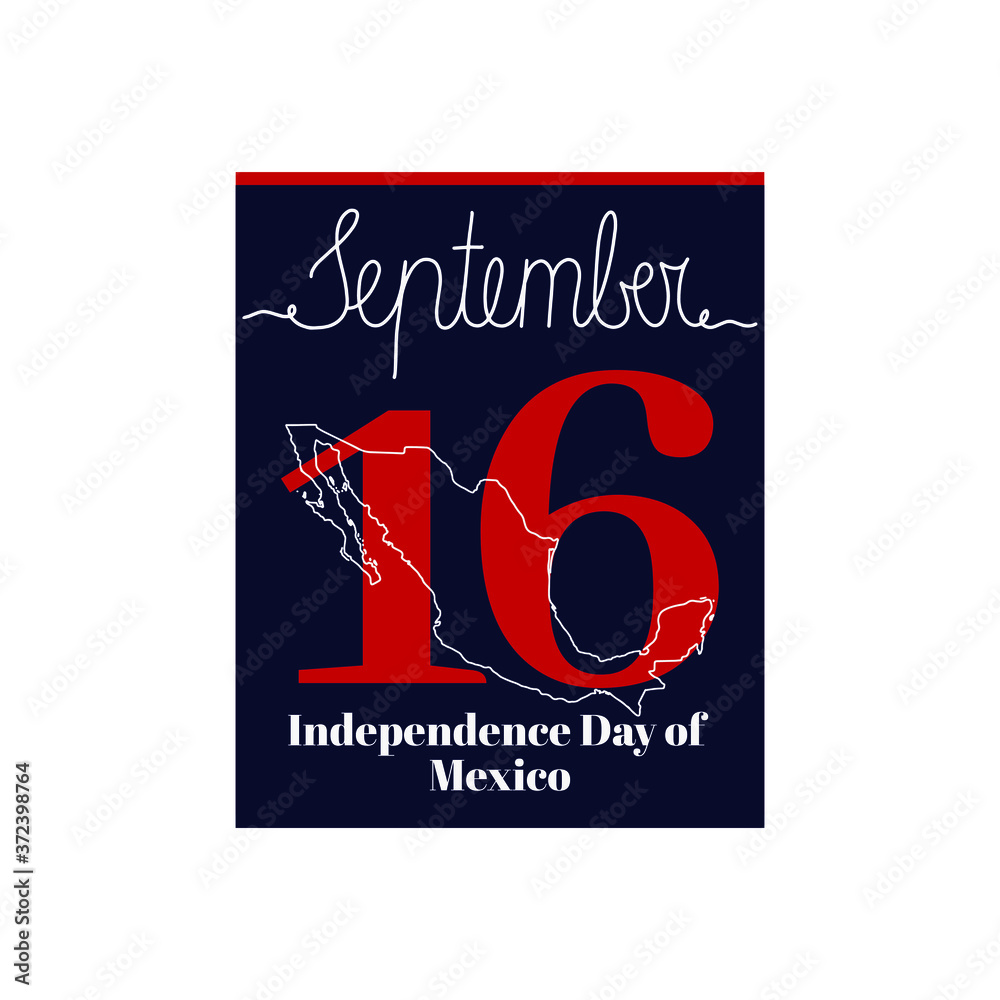 Calendar sheet, vector illustration on the theme of Independence Day of ...