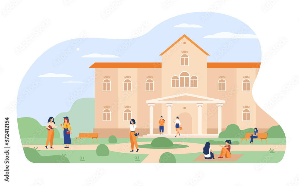 Cartoon College Building