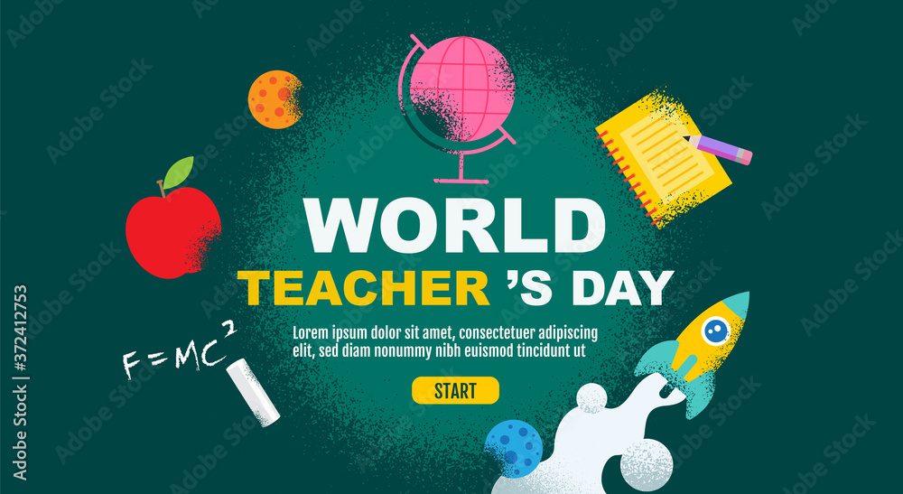World Teacher 's Day, back to school, Template banner design, vector ...