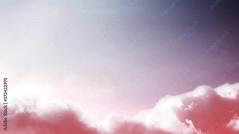 Creative 4K parallax video of the sky with moving clouds and sunlight ...