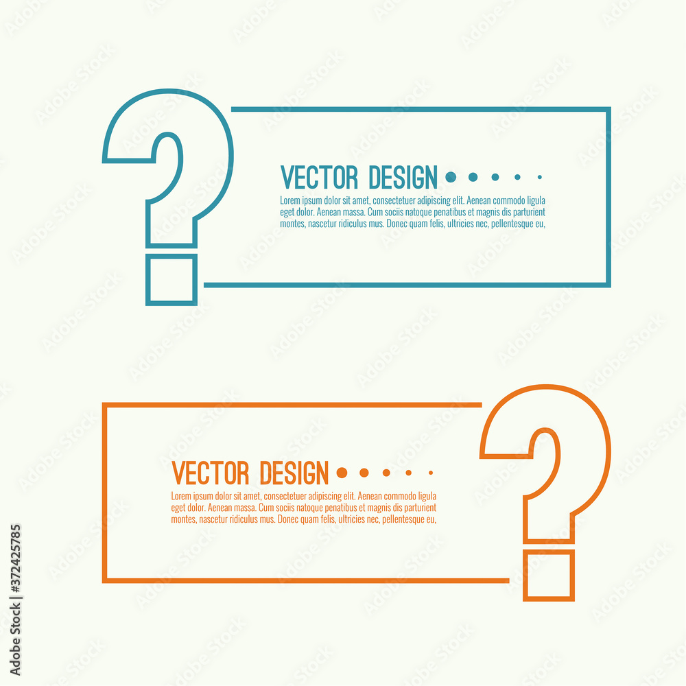Question mark icon. Help banner. FAQ sign on white background. vector ...