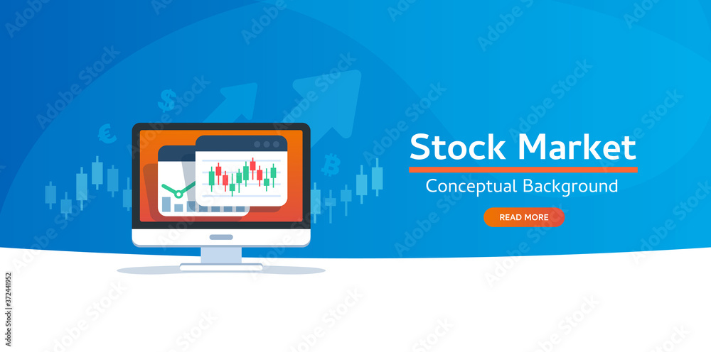 Web banner template for stock exchange market concepts. Stocks market ...