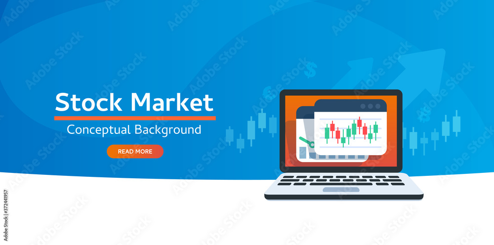 Web banner template for stock exchange market concepts. Stocks market ...
