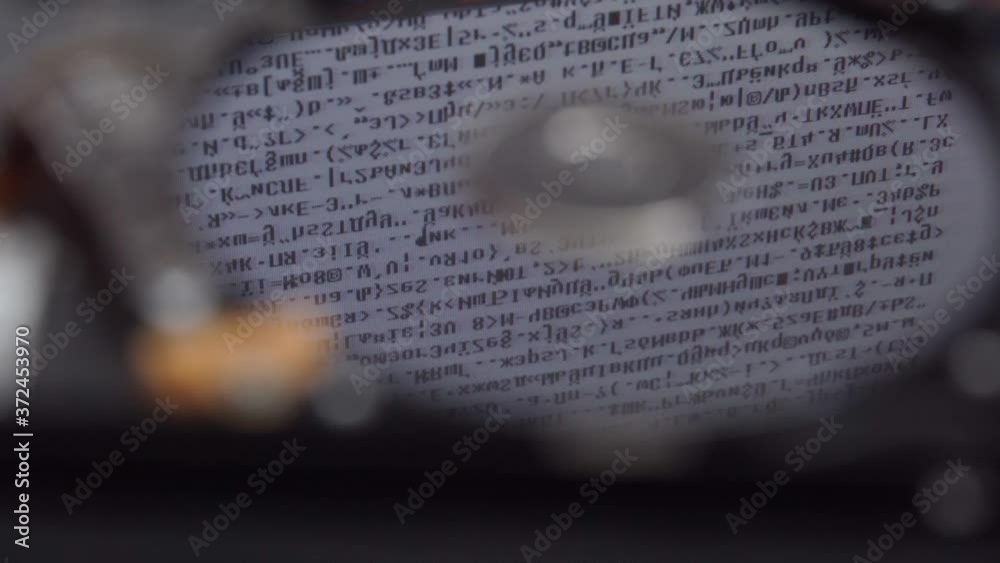 Vídeo do Stock: The hard disk is lying on the table, blinking and ...