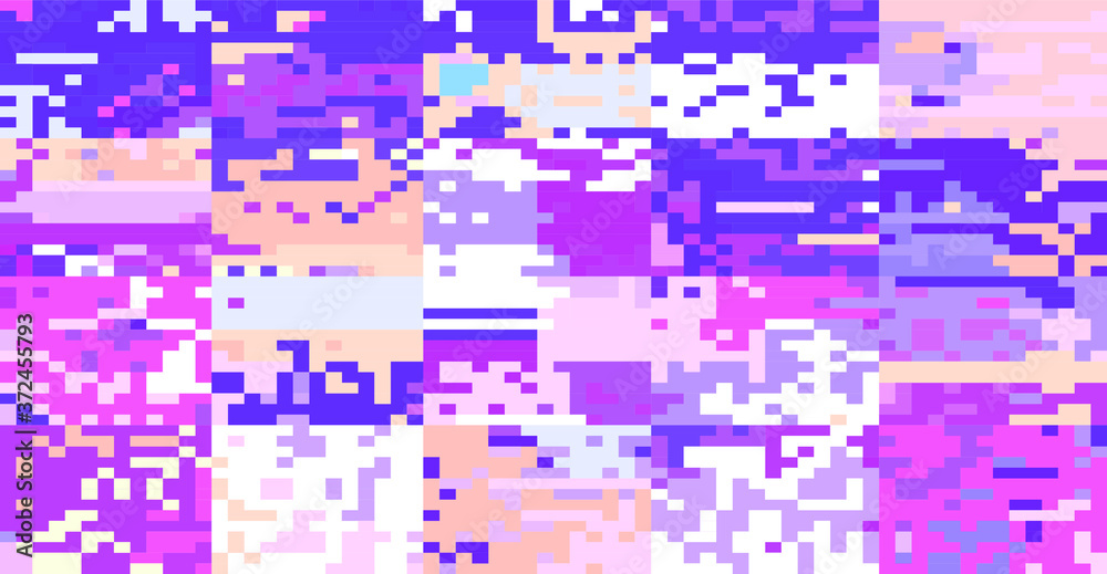Abstract pixelated background with flickers and datamoshing effect for ...