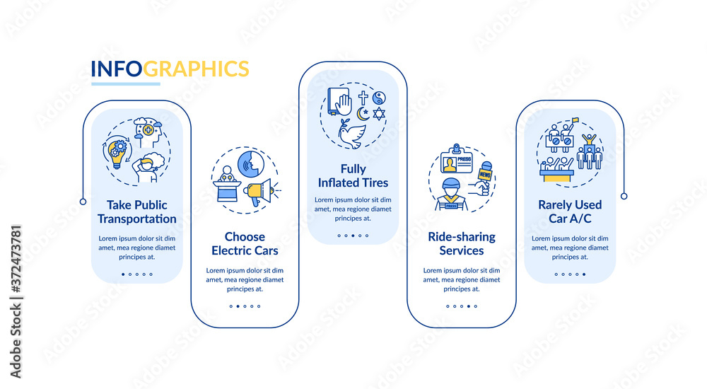 Basic human freedoms vector infographic template. Thought and speech ...