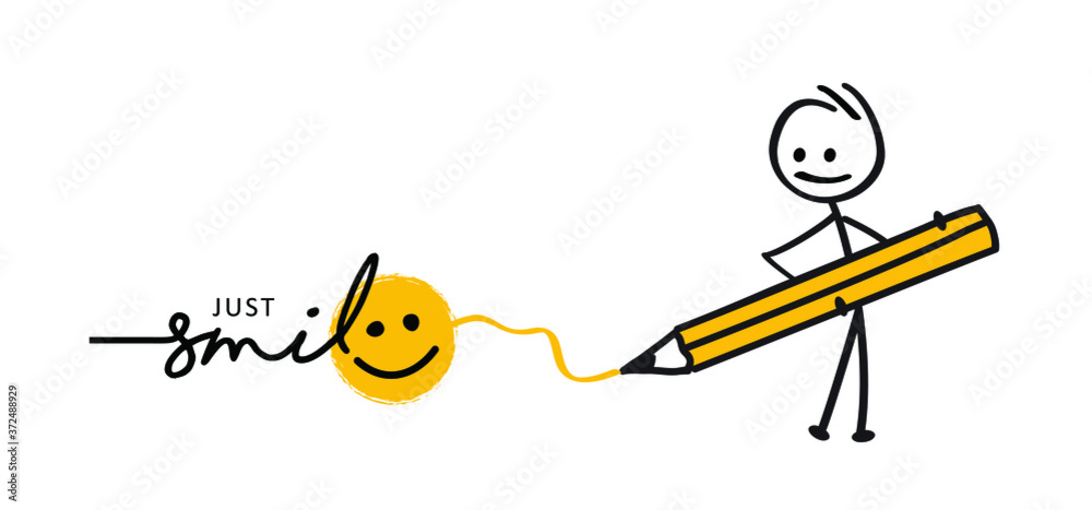 Slogan smile. Kids playing running, jumping Happy smile stickman emoji ...