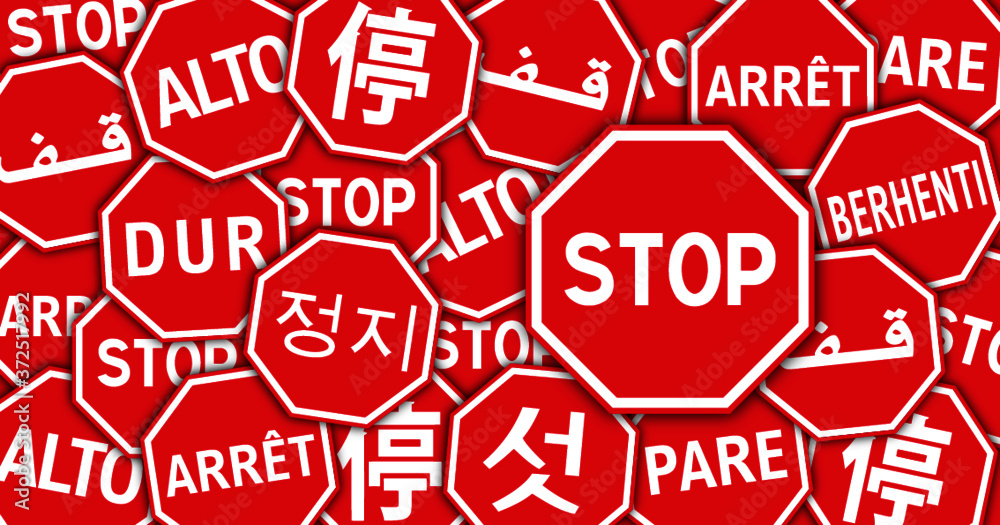 Stop halt allowed Do not enter danger warning sign Vector attention ...