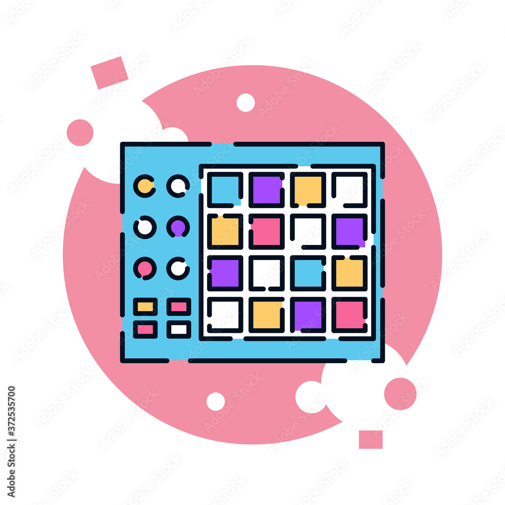 Vecteur Stock Isolated soundboard icon. Musical equipment - Vector ...