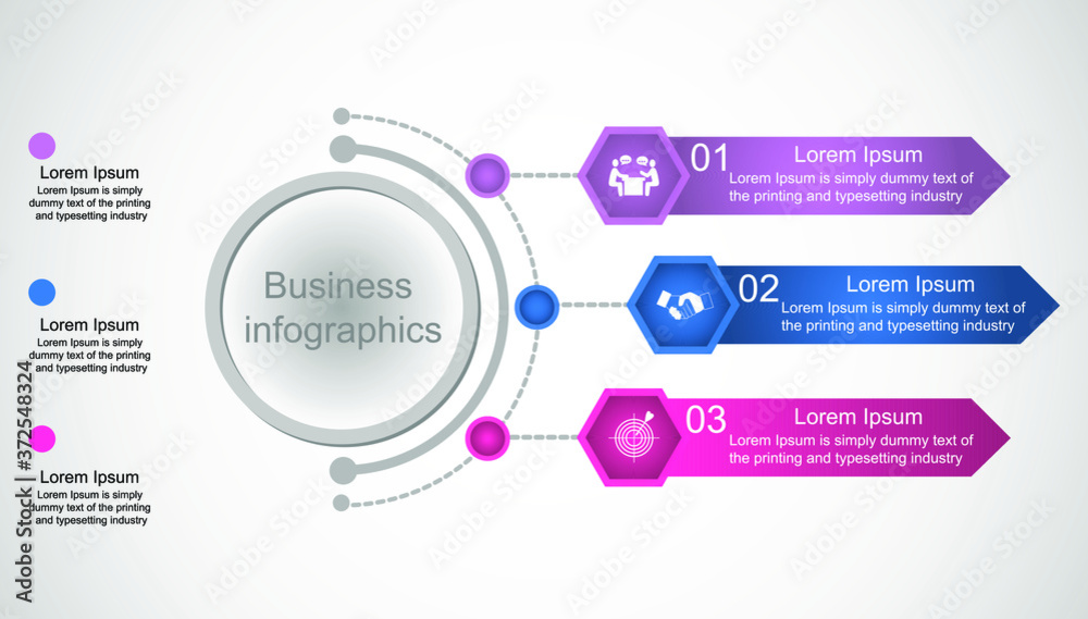 Business data visualization, infographics. Scheme of the process of ...
