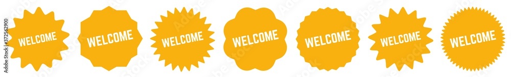 Welcome Tag Black | Icon | Sticker | Label | Variations Stock Vector ...