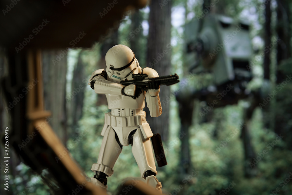 NEW YORK USA, JUNE 1 2020: a scene from Star Wars Return of the Jedi ...