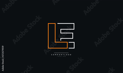 LE Letter Business Logo Design Alphabet Icon Vector Symbol Stock Vector ...