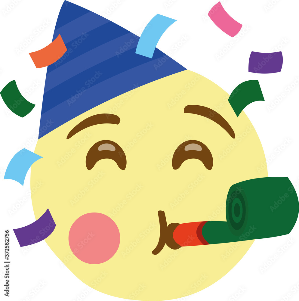Vector illustration of emoticon party concept Stock Vector | Adobe Stock