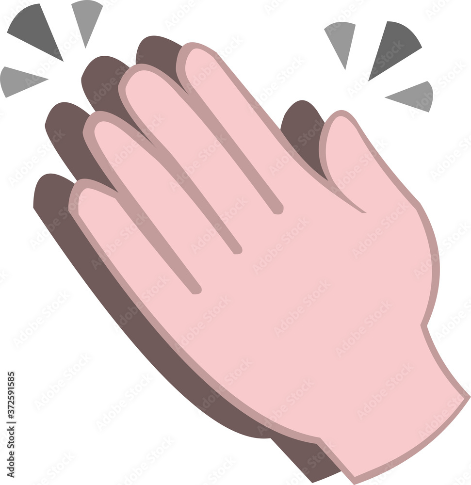 Vector illustration of clapping hands emoticon Stock Vector | Adobe Stock