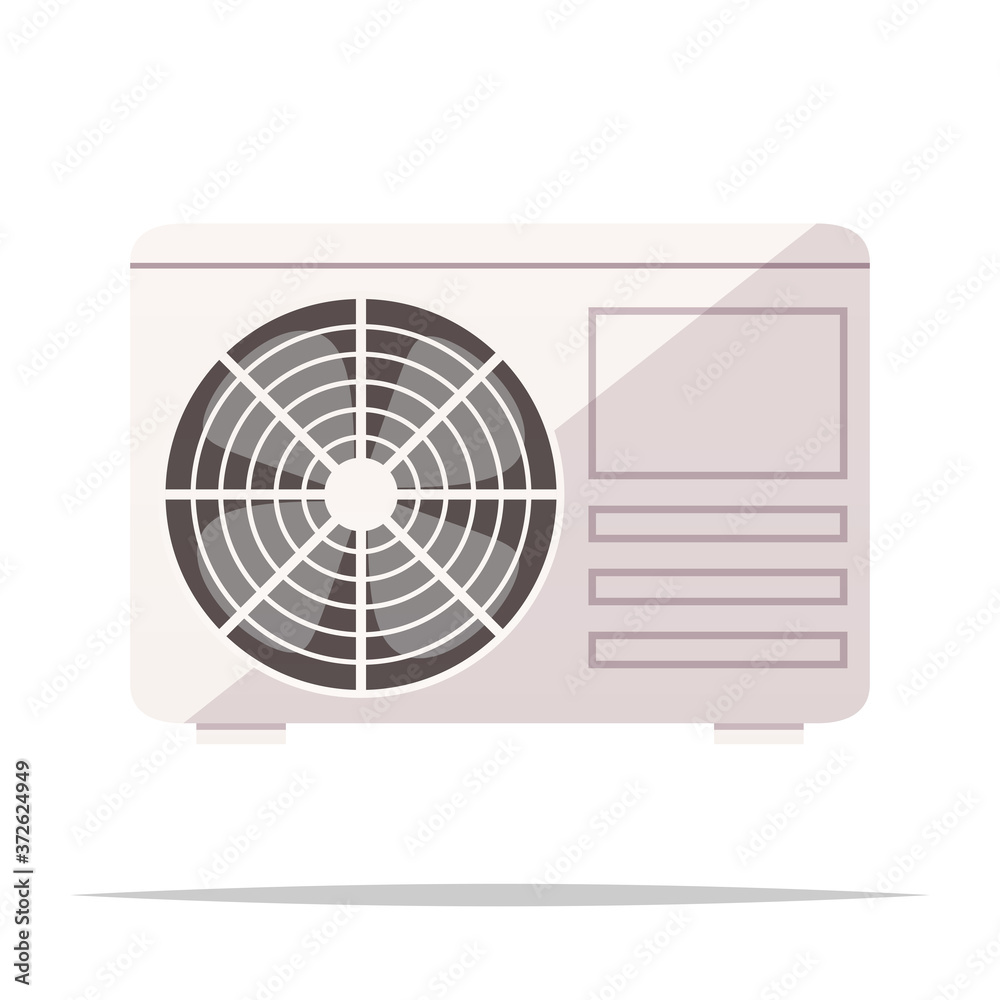 Air conditioner unit vector isolated illustration Stock Vector | Adobe ...