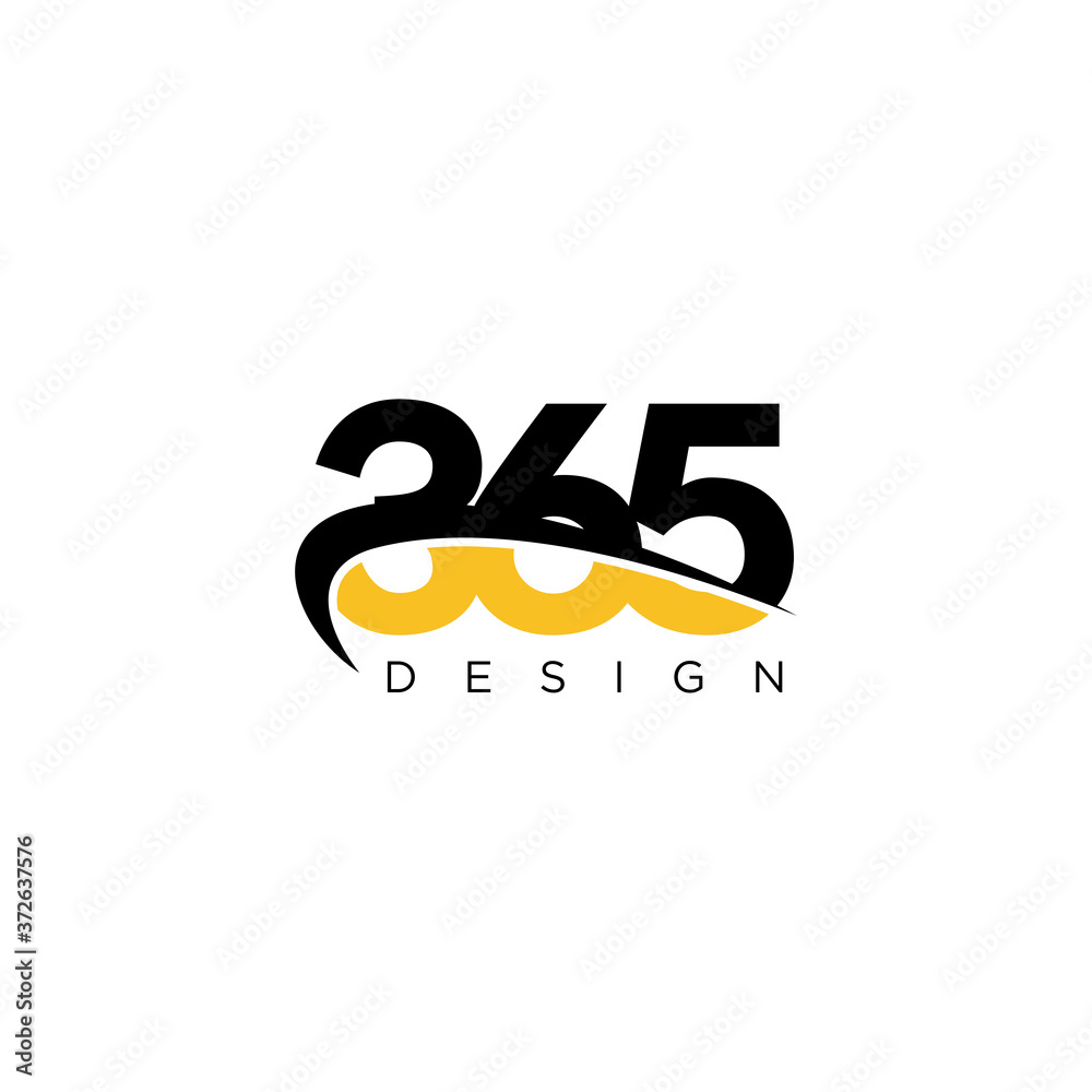 365 number letter logo icon designs vector Stock Vector | Adobe Stock
