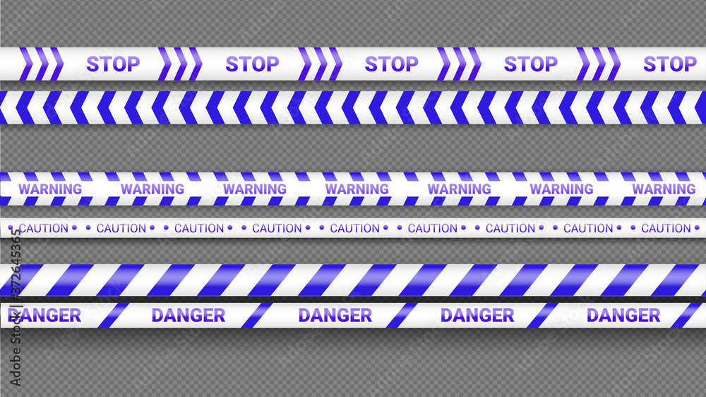 Police tape, crime danger line. Caution police lines isolated. Warning ...