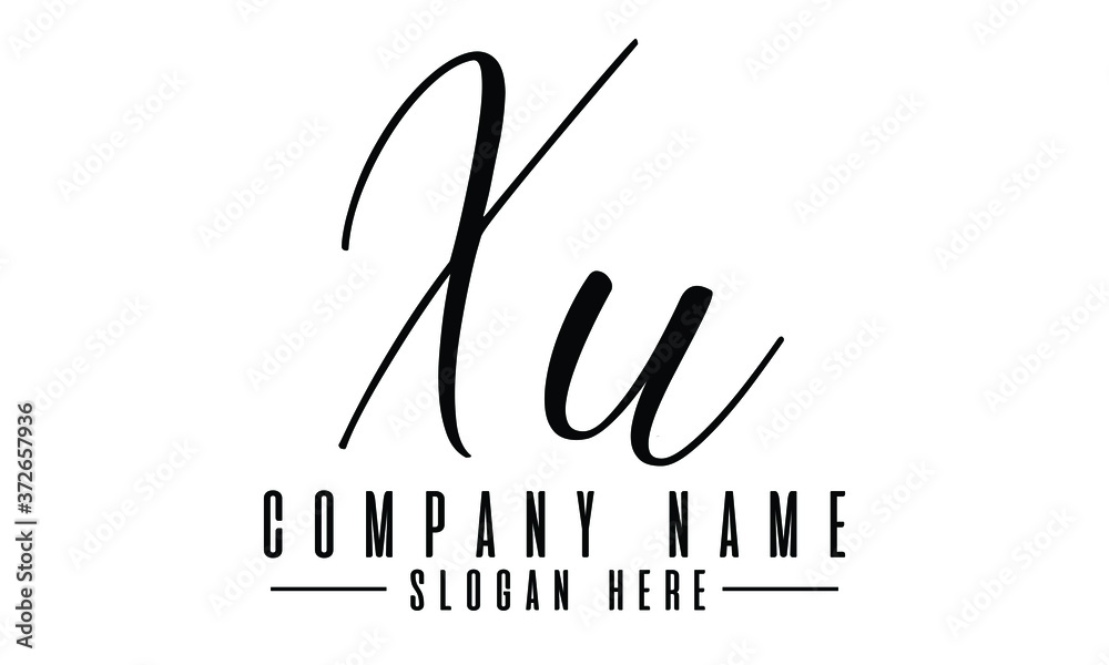 Xu logo design, initial Xu letter design Stock Vector | Adobe Stock