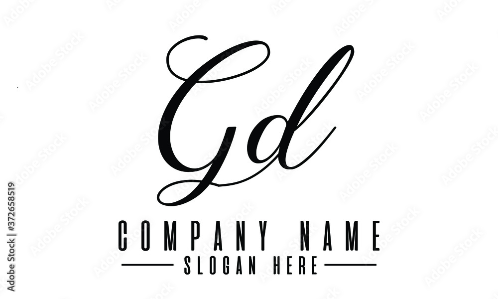 Initial letter logo GD, logo template Stock Vector | Adobe Stock
