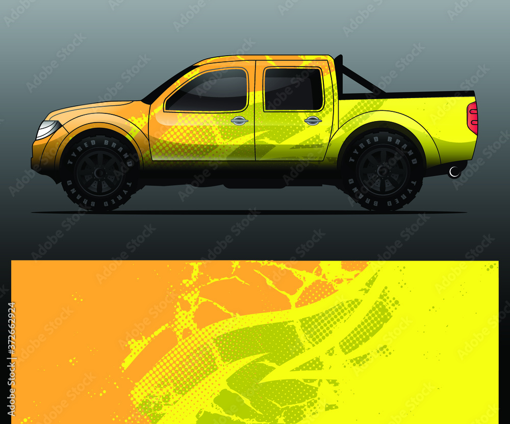 vehicle graphic kit vector. Modern abstract background for car wrap ...