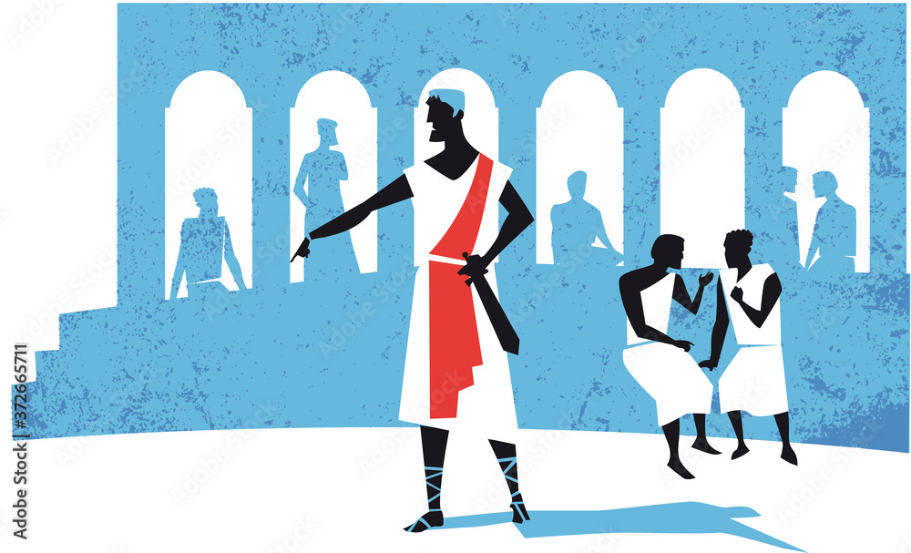 Roman emperor Julius Caesar vector illustration Stock Vector | Adobe Stock