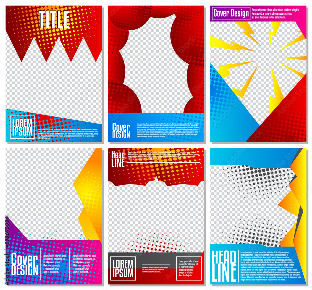 Grafika wektorowa Stock: Geometry comic book style cartoon brochure ...