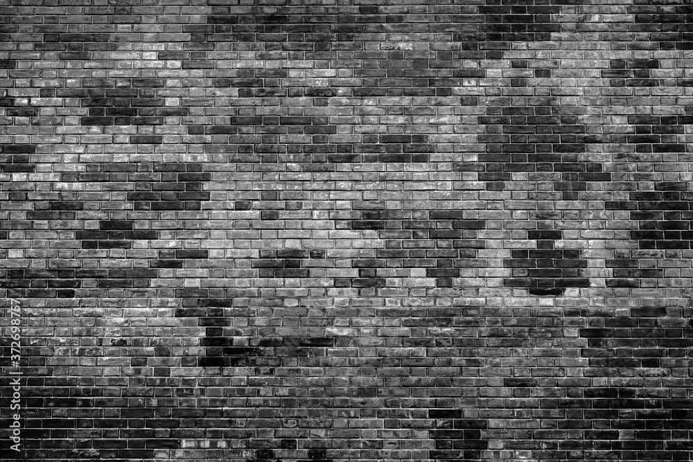 Black brick wall background, brickwall texture aging effect. Grunge ...