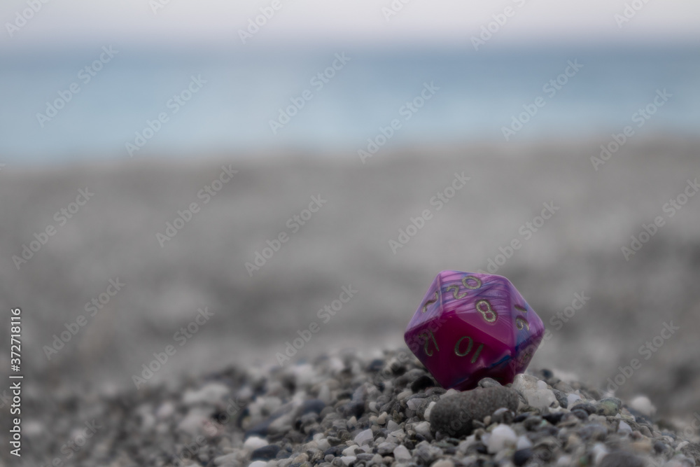 Foto de Purple Pink Dungeon and Dragons dice with character sheets at ...