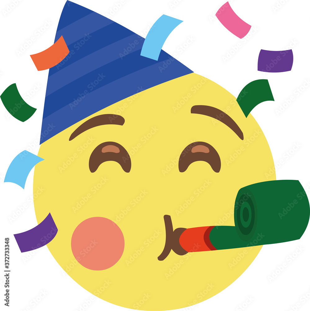 Vector illustration of emoji party concept Stock Vector | Adobe Stock