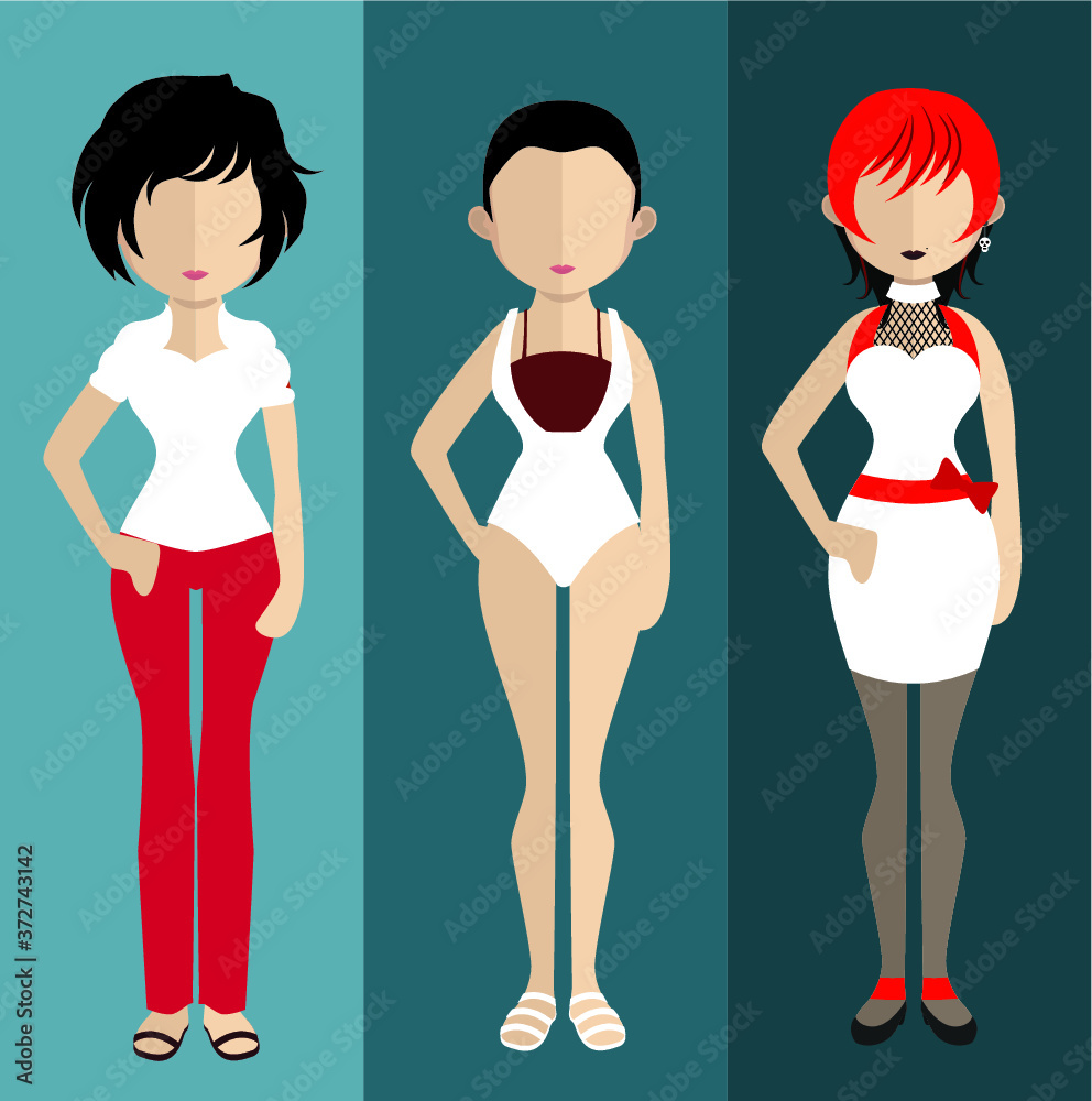 People avatar ( with full body and torso variations) Stock Vector ...