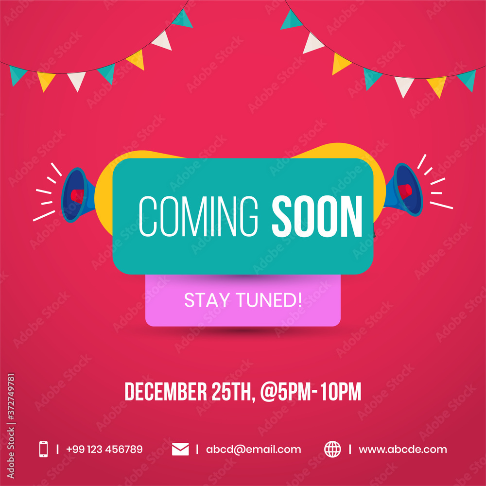 Coming soon announcement instrgam post template in decent colors Stock ...