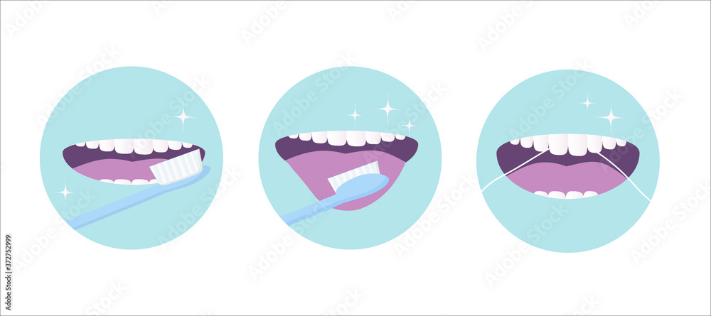 how to brush your teeth and tongue properly with a toothbrush and floss ...