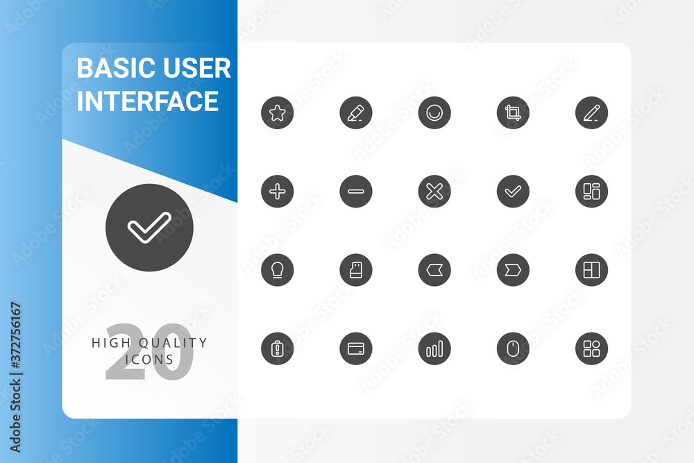User Interface icon pack isolated on white background. for your web ...