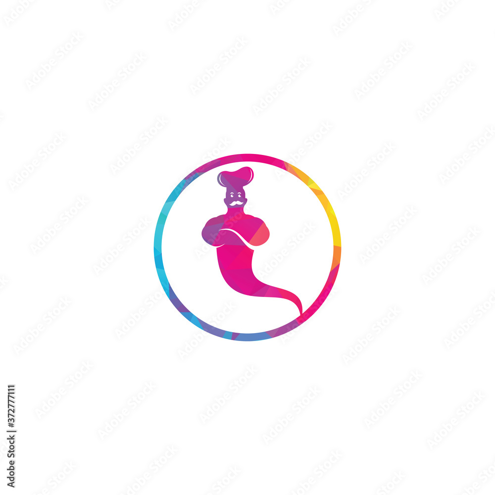 Genie food logo design. Genie Food Delivery Logo Design. Stock Vector ...