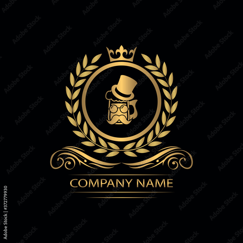 Luxury Beverage Manufacturer With Crown Logo