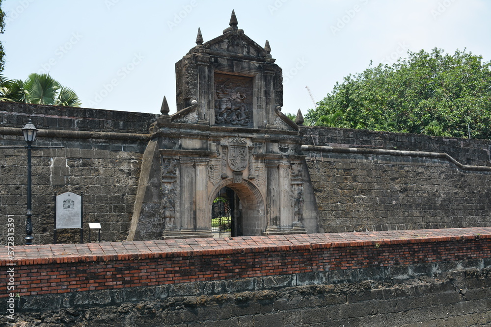 Fort Santiago facade at Intramuros in Manila, Philippines Stock Photo ...