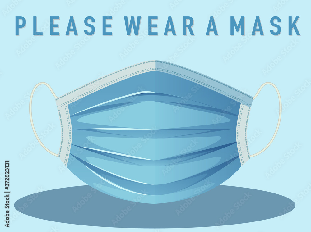 Please wear mask sign Stock Vector | Adobe Stock